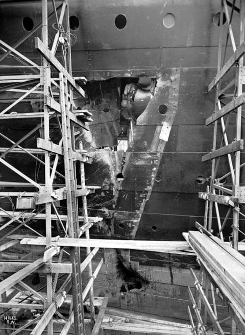 La collision entre le RMS Olympic et le HMS Hawke - RMS Olympic